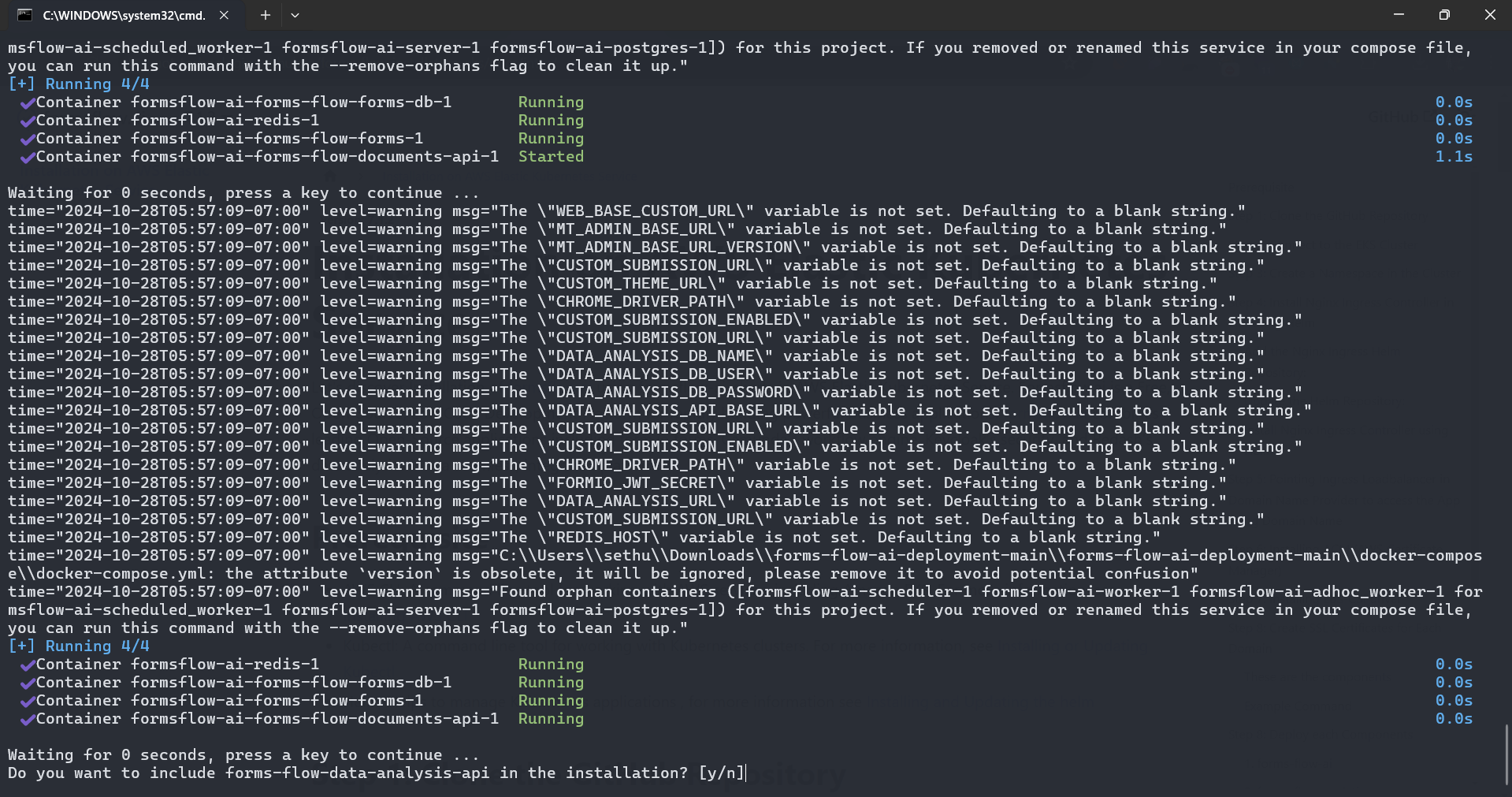 Installation of Formsflow.ai on windows | Formsflow Installation